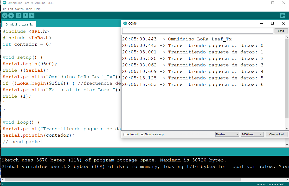 Arduino Lora Leaf, Ejemplos de aplicación